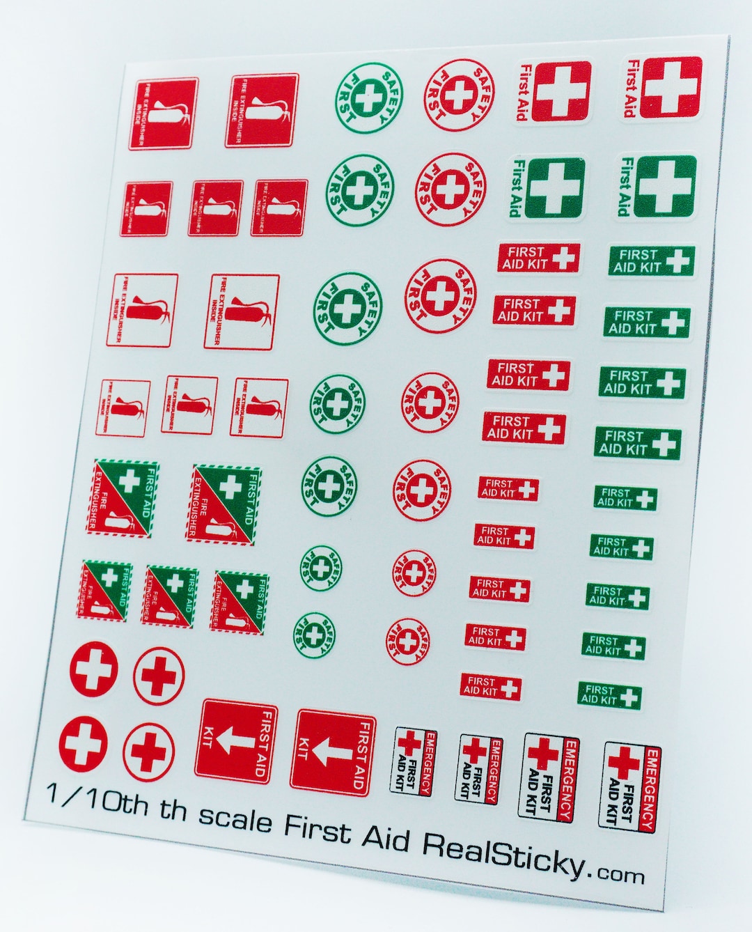 1:10 Scale First Aid Sticker Sheet Decal RC Car Truck Crawler Body ...