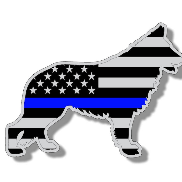Blue Line K9 Decal - Etsy