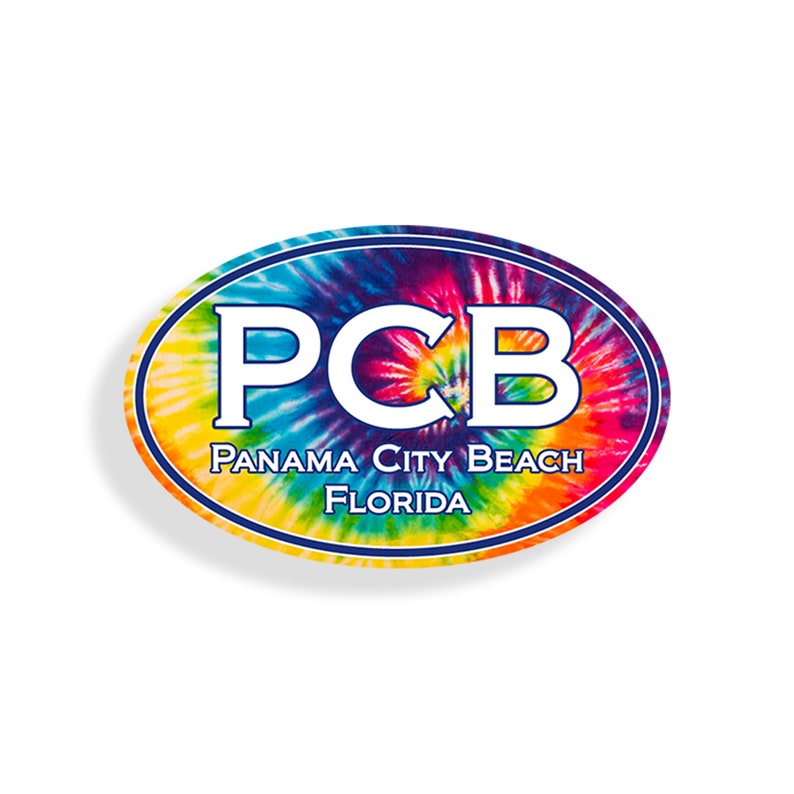 Panama City Beach Tie Dye PCB Sticker FL Florida Peace Love | Etsy