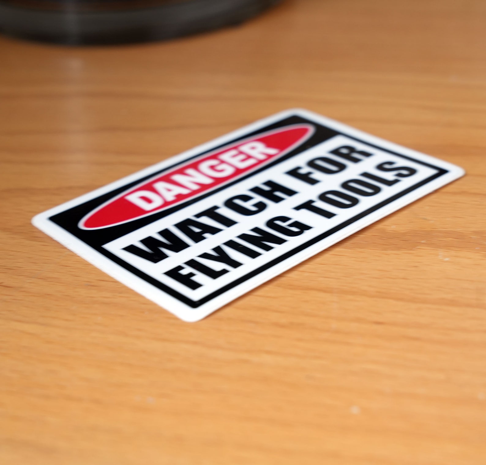 Watch for Flying TOOLS Vinyl Sticker Funny Mechanic Garage Shop Decal ...