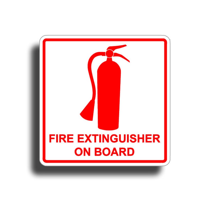 Fire Extinguisher on Board Safety Stickers Decal Rescue - Etsy