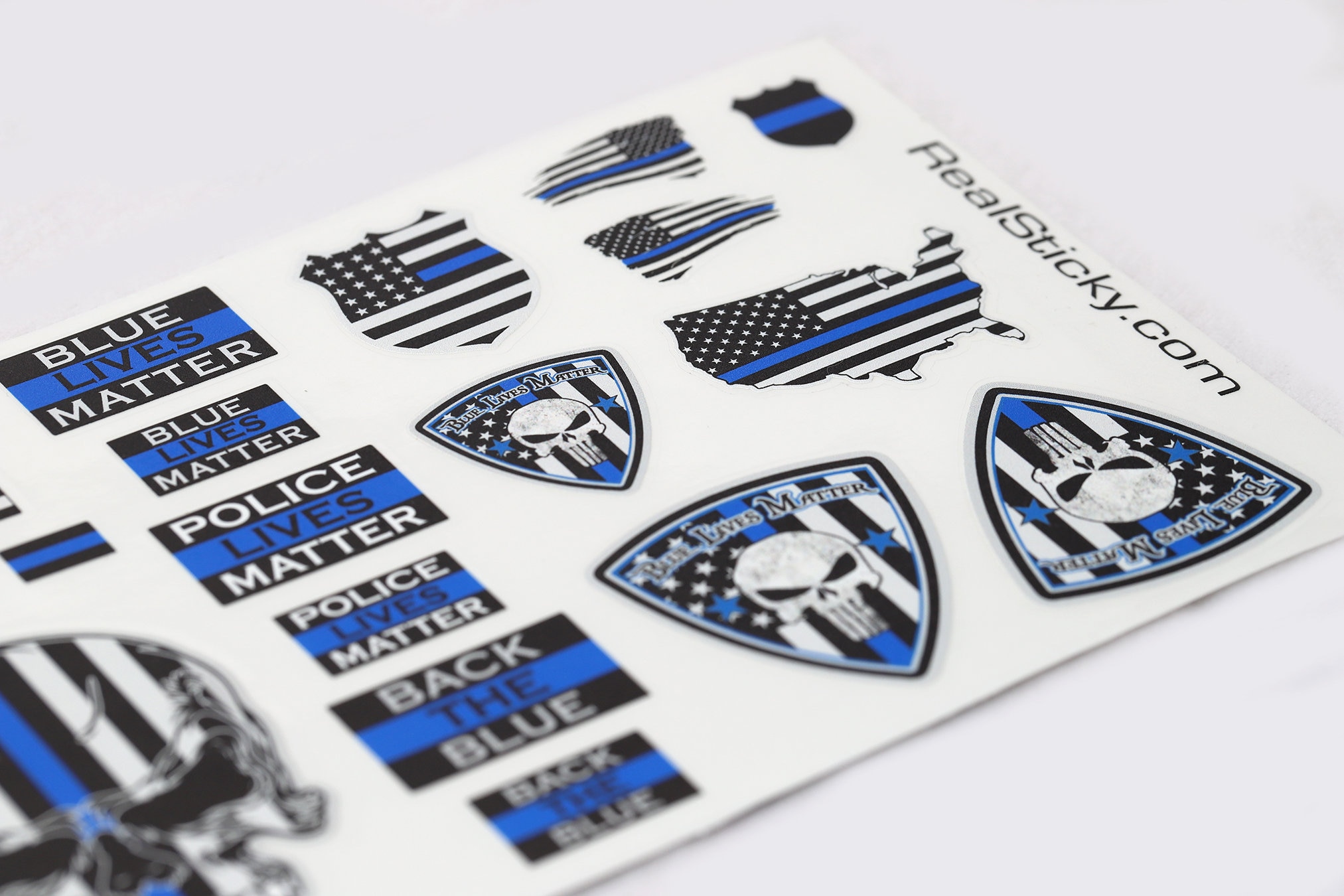 R/C Scale Police Blue Line Sticker Crawler Rock Crawl RC Remote Control ...