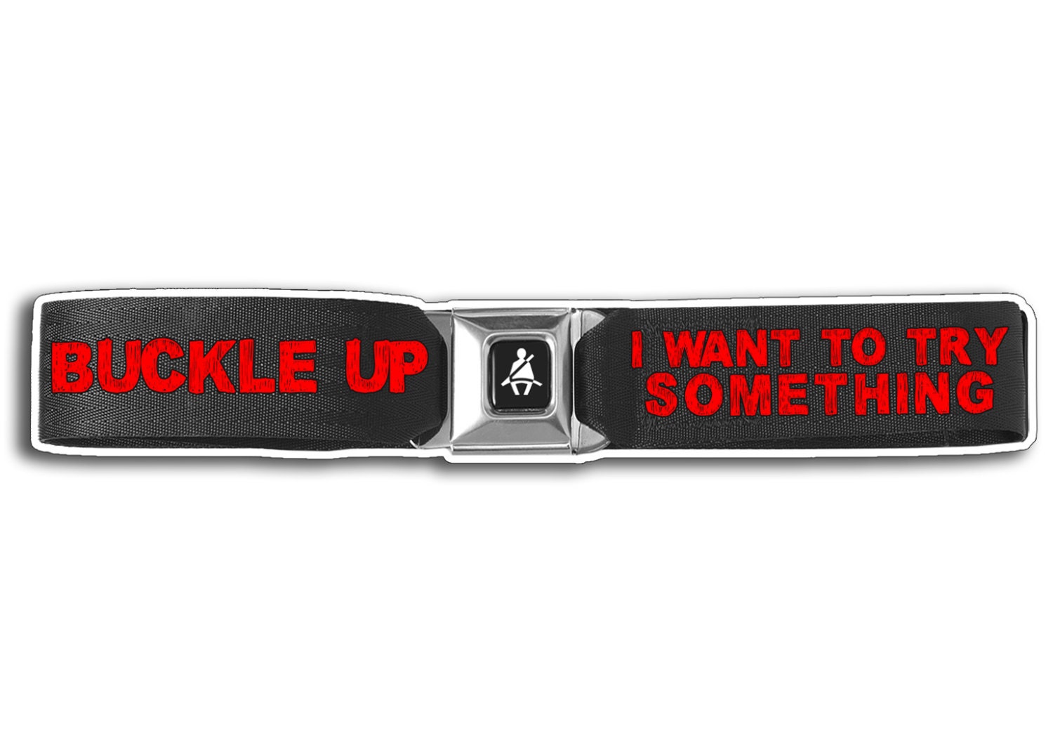 Buckle up / Want to Try Something Funny Vinyl Sticker Bumper - Etsy