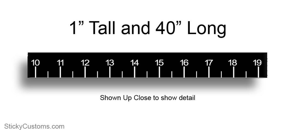 Black Sticky 40 Inch Ruler Self Adhesive Sticker for Fishing - Etsy
