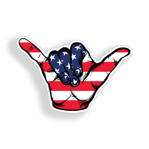 Shaka Hang Loose Florida FL State Flag Sticker Vinyl Decal - Etsy