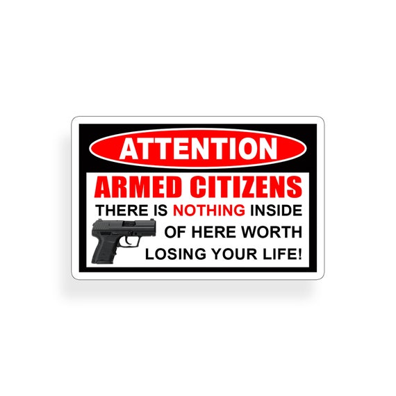 Gun Warning Stickers