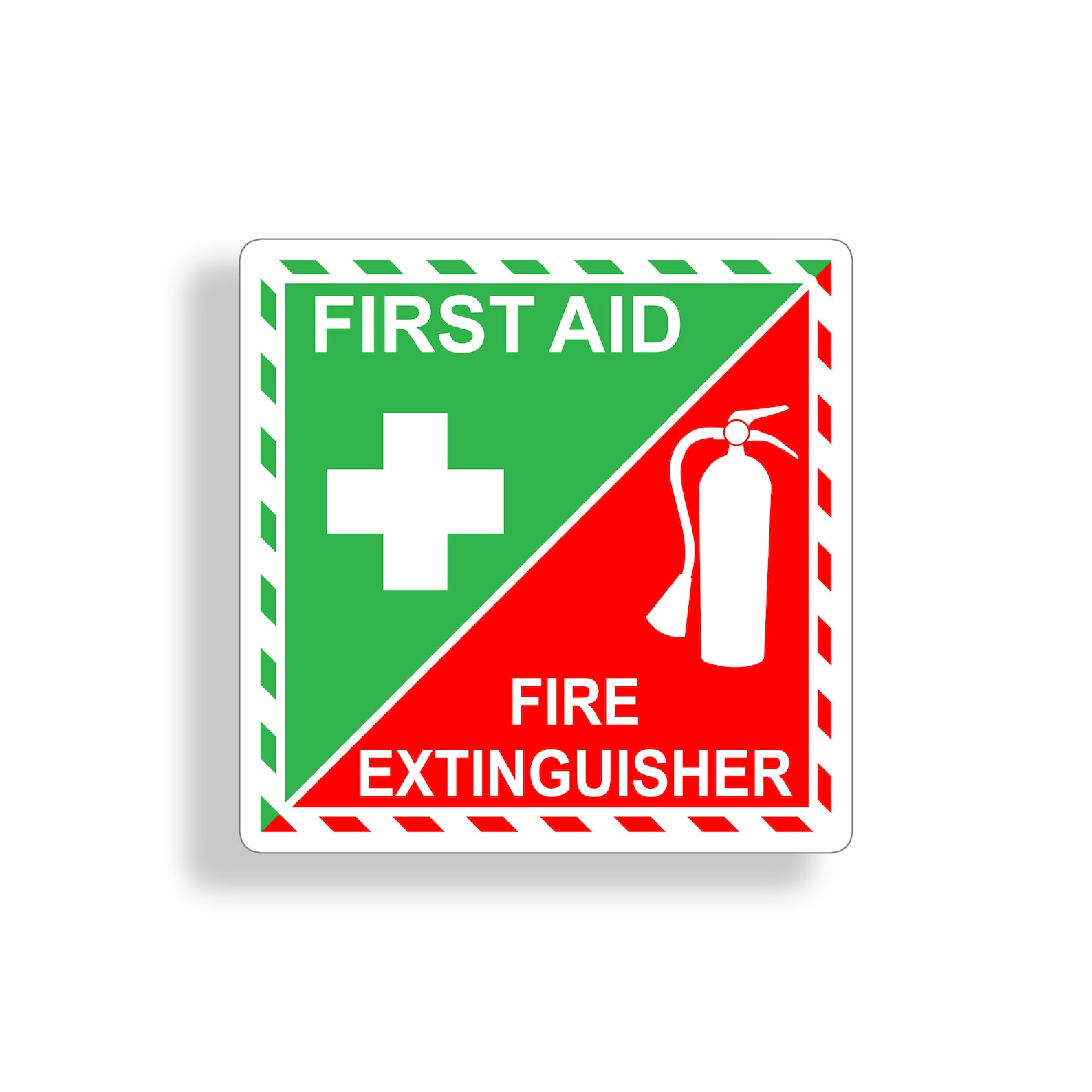 First Aid Fire Extinguisher Sticker Car Vehicle Semi Truck RV Camper ...