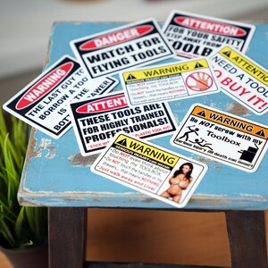 Toolbox Sticker Pack - Tool Box Decal Set Funny Tools Guy Dad Father ...