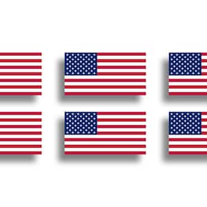 6 Mini American Flag Stickers USA Vinyl Die Cut Decal License - Etsy
