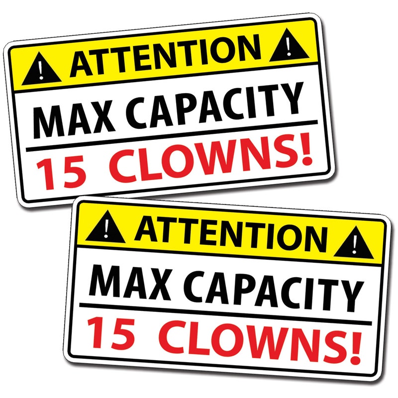 Clown License Sticker - Etsy