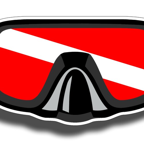 Scuba Diver Down Vinyl Sticker Decal With Dive Flag for Tank - Etsy
