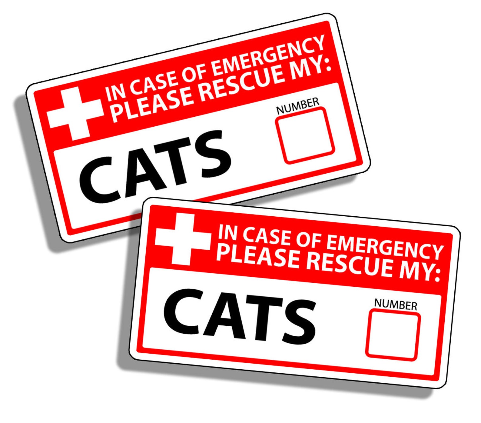 Cat Emergency Pet Rescue Sticker Vinyl Decal 1st First Aid Responder ...