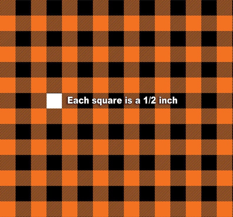 Orange Black Buffalo Plaid 18 X 12 Heat Transfer - Etsy