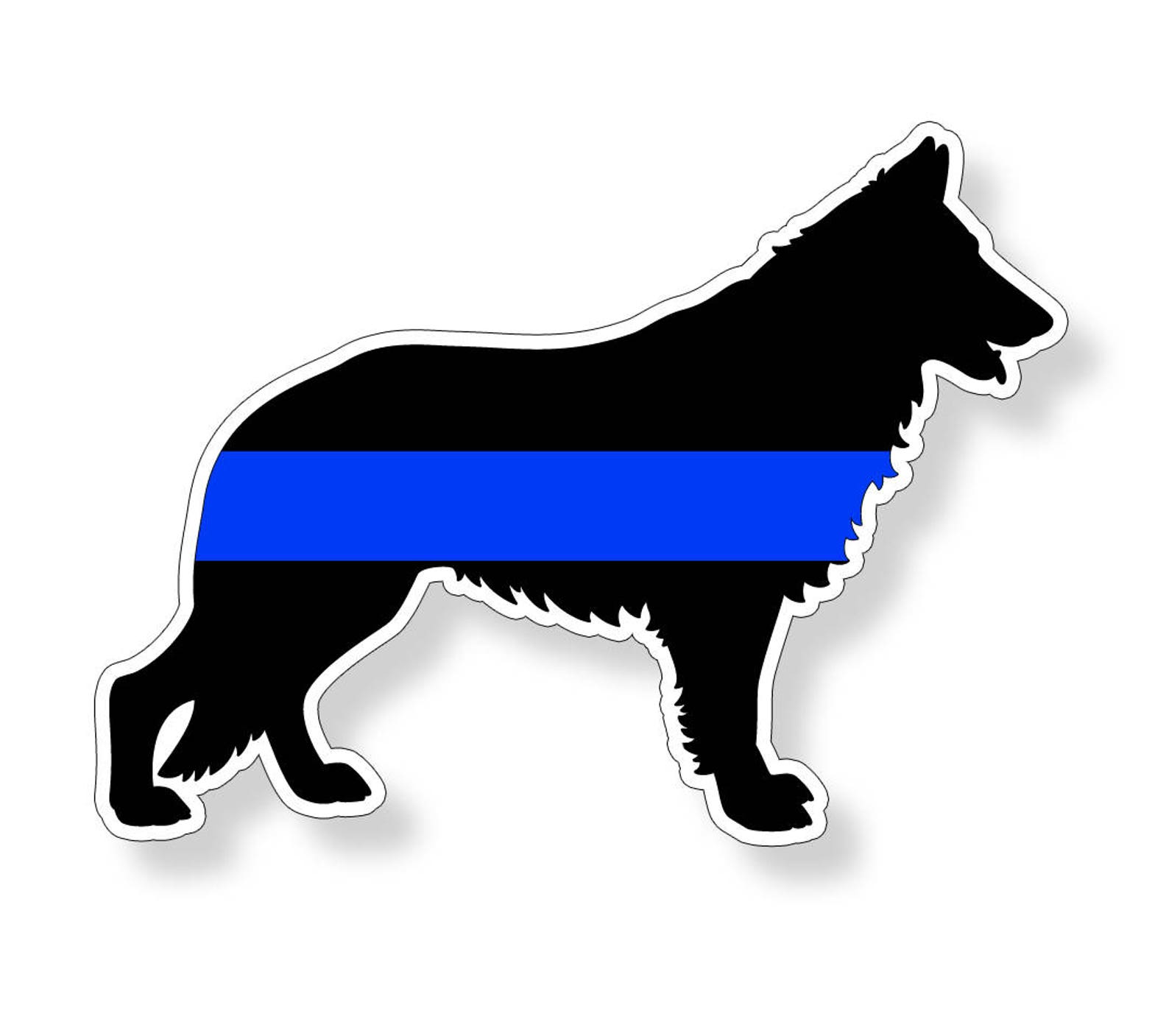 German Shepherd Sticker Police K9 Dog Blue Line Body Cup - Etsy