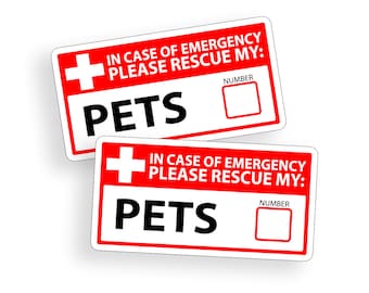 Dog Emergency Pet Rescue Sticker Vinyl Decal 1st First Aid | Etsy