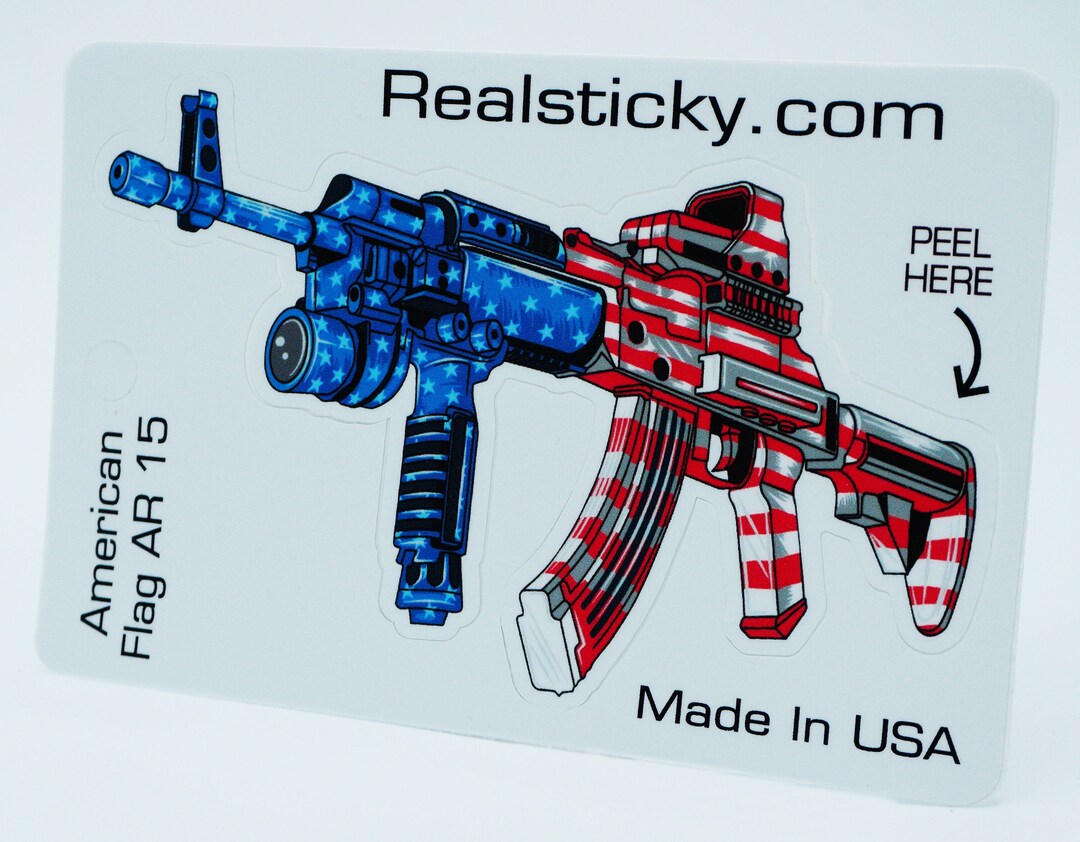 USA American Flag AR15 Sticker America Proud Gun Owner Citizen Cup ...