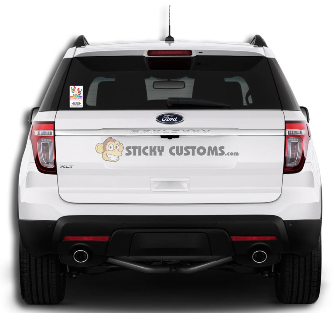 Special Needs Child Sticker Car Truck Window Vehicle Emergency Safety ...