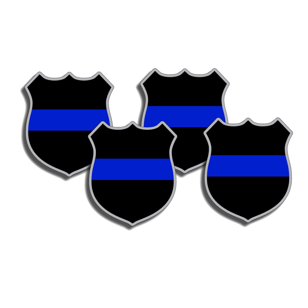 Mini Police Sticker Thin Blue Line Badge Phone Helmet Hard Hat Tag ...