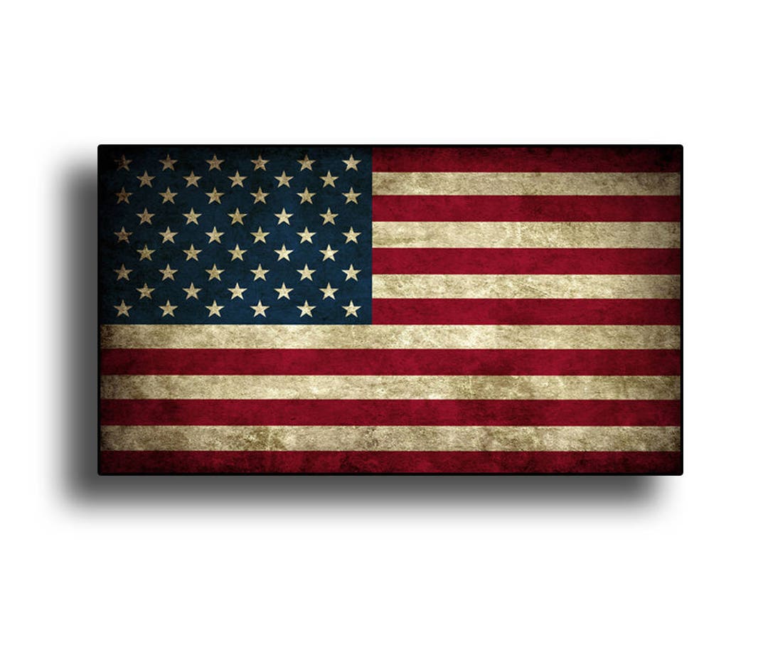 Rustic USA American Flag Sticker Die Cut Printed Vinyl Decal US America ...