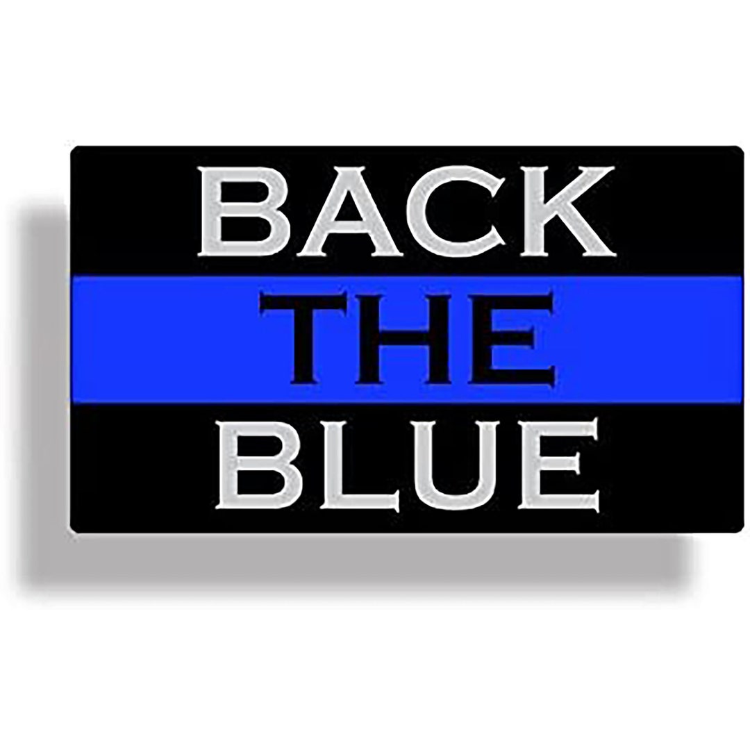 Back the Blue Sticker Thin Blue Line Police Show Support Decal Vinyl ...