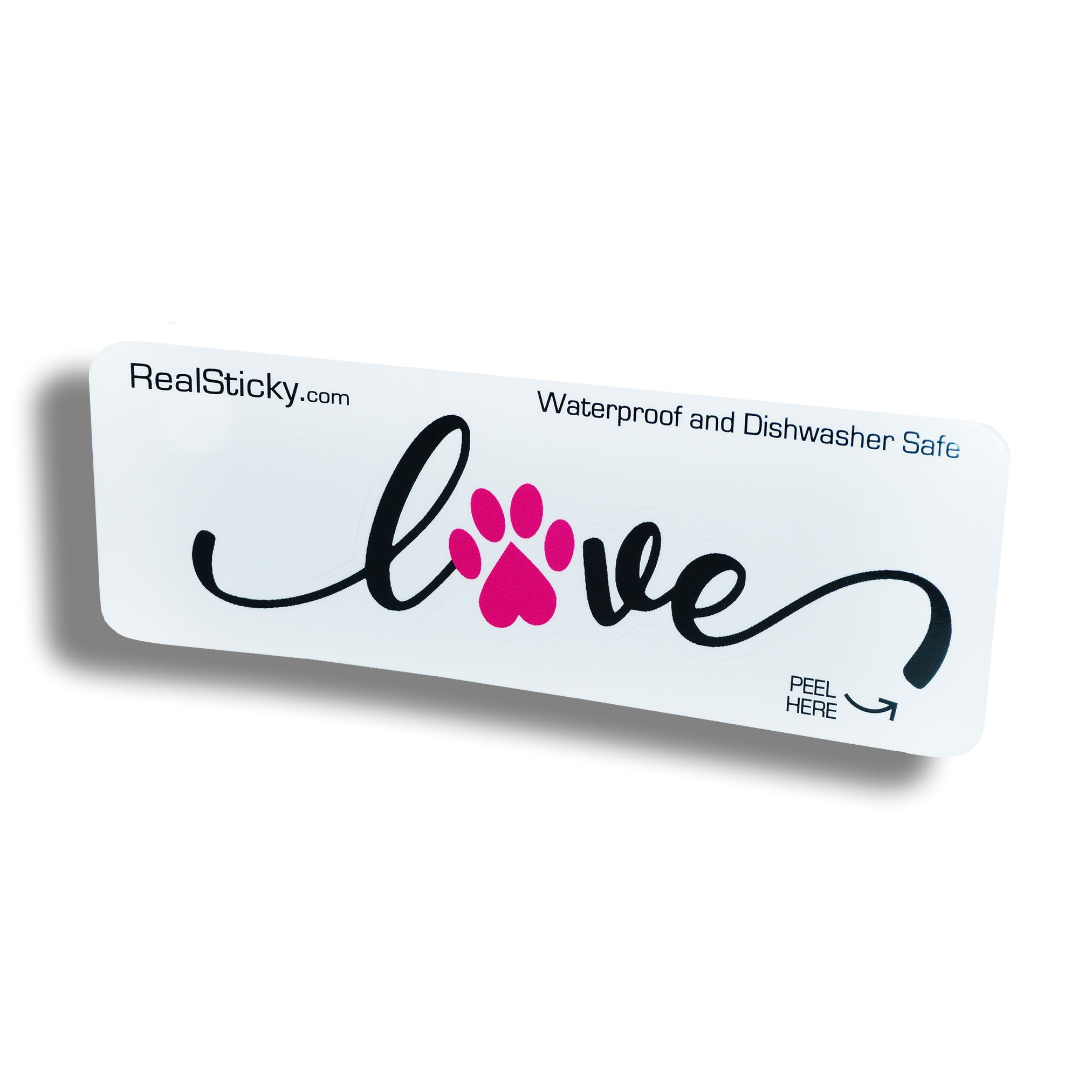 Love Dog Paw Script Sticker K9 Pet Animal Puppy Doggy Cup Cooler Laptop ...