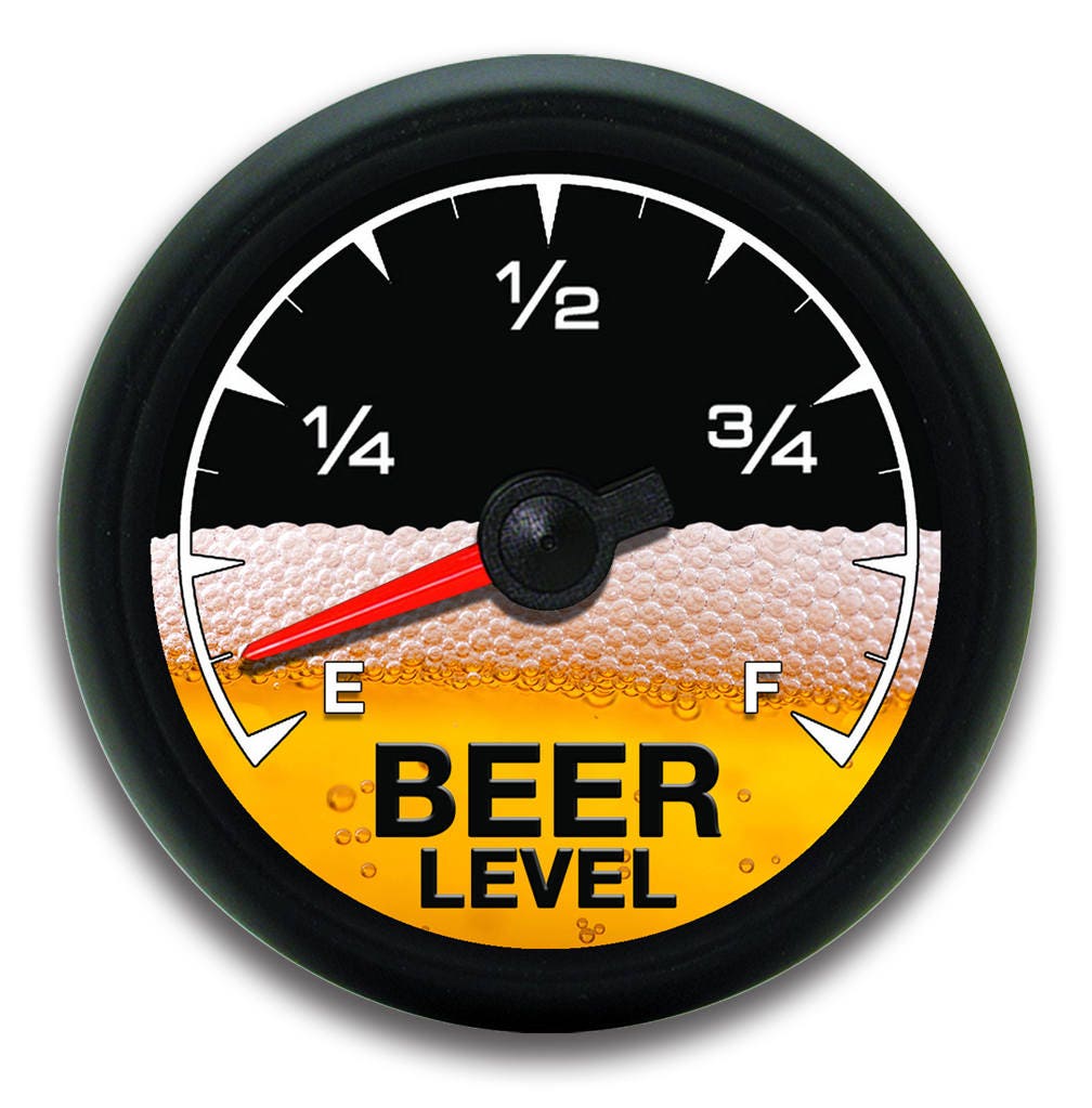 Black Beer Meter Gauge Sticker Funny Refrigerator Keg Fridge - Etsy Ireland