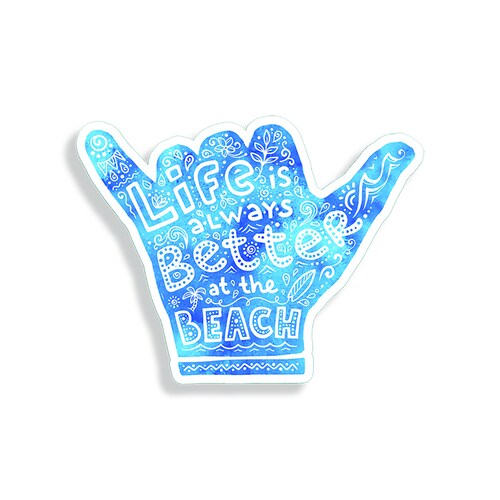 6 Beach Sticker Hang Loose Hand Ocean Surfing Shaka Die - Etsy