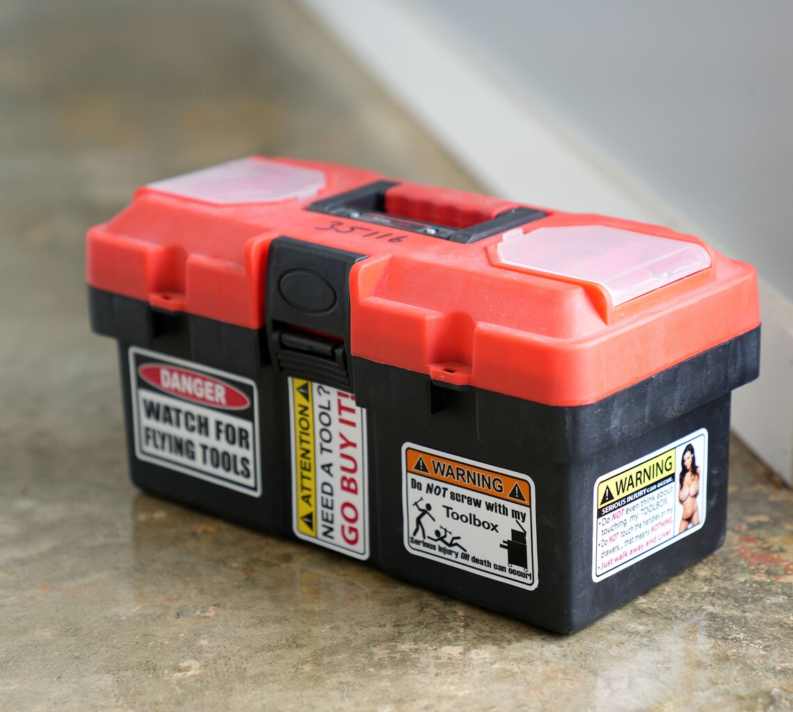 Funny Need A Tool Sticker Toolbox Tool Box Warning Attention - Etsy