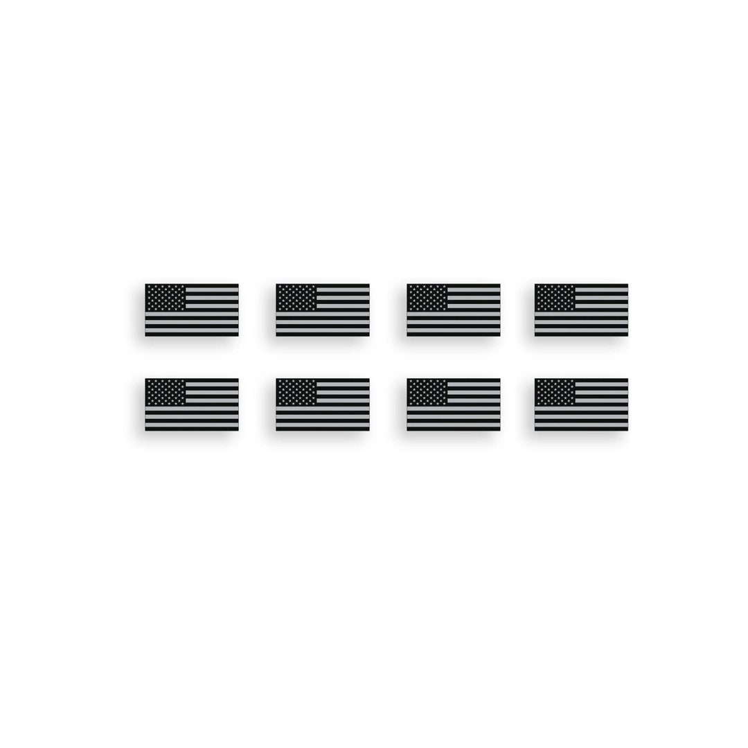 Micro Black and Gray Line USA American Flag Stickers - Laptop Phone Car ...