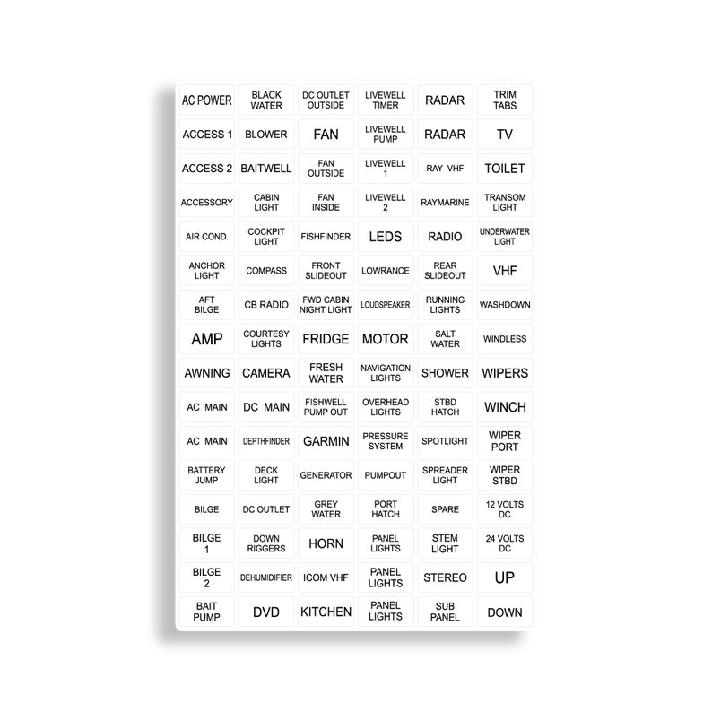 96 Die Cut Clear Adhesive Sticker With White Letters Pack Boat Dash ...