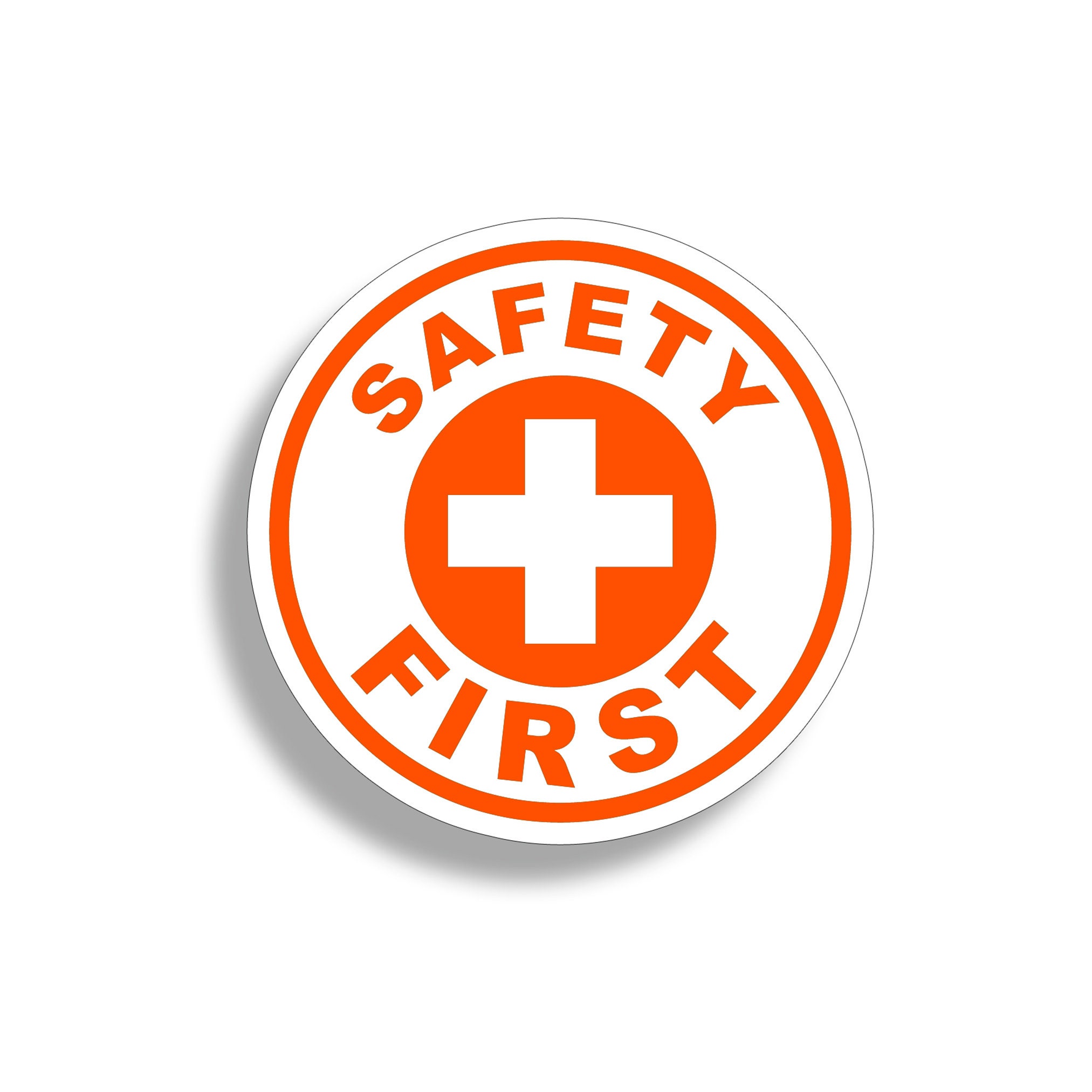 4 Inch Orange Safety First Sticker 1st Aid Rescue Decal Emergency ...