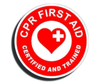 Pair AED-CPR Trained Certified Vinyl Hard Hat Helmet Stickers - Etsy