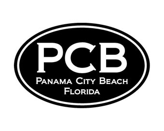 Panama City Beach LAVA PCB Sticker Oval Laptop Cup Cooler Car | Etsy