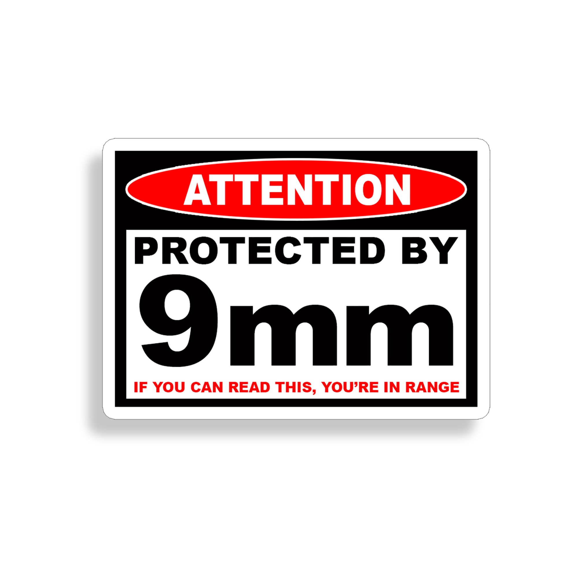 Protected by 9mm Sticker Gun Pistol Firearm Warning Home - Etsy
