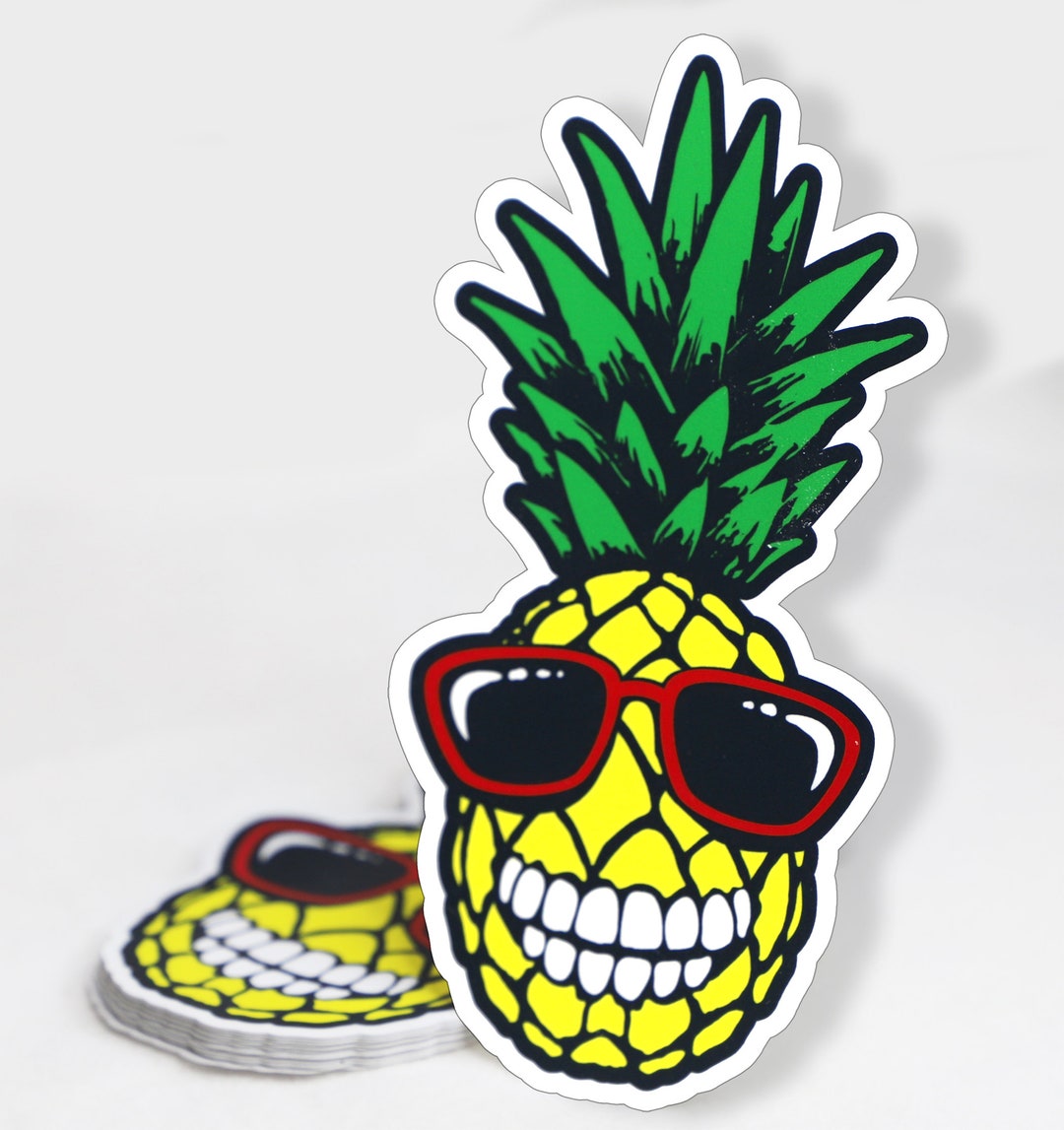 Smiling Pineapple Sticker Car Vehicle Window Bumper Vinyl Decal Cup ...