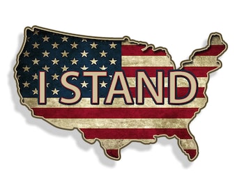 Rustic USA American Flag Sticker Die Cut Printed Vinyl Decal | Etsy