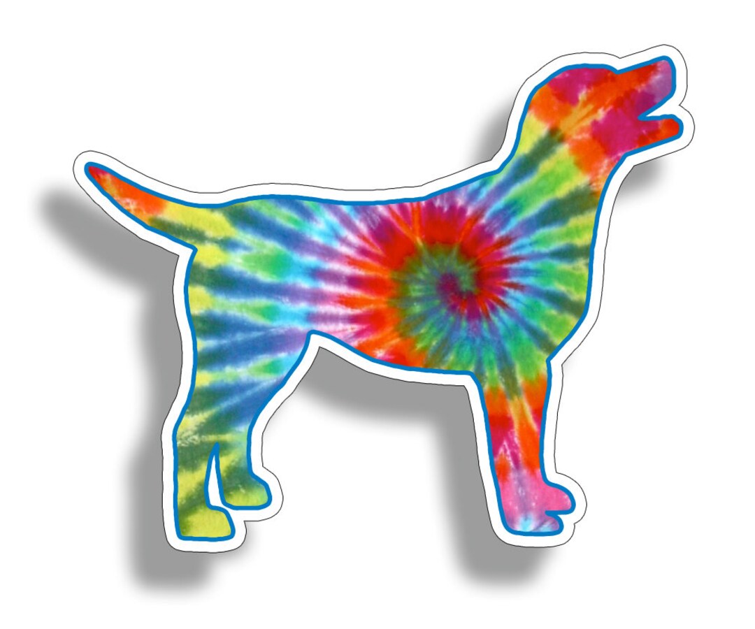 Lab Labrador Colorful Tie Dye Dog Sticker Die Cut Digitally Printed ...