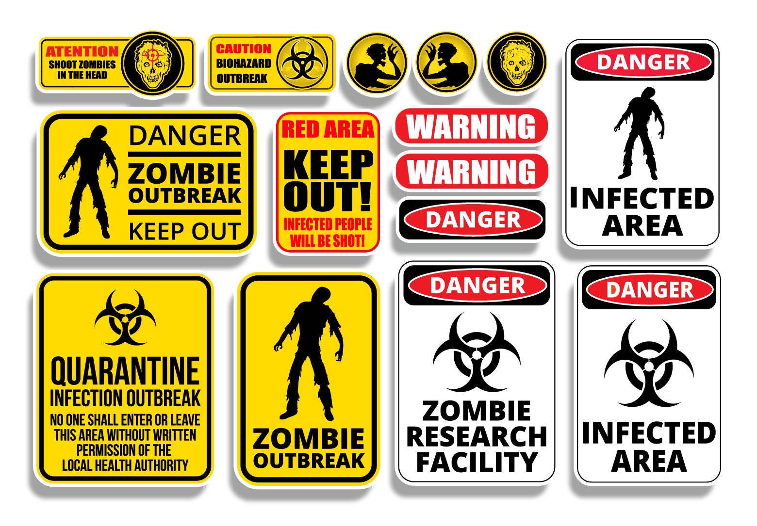 R/C Scale ZOMBIE Decal Stickers Axial SCX10 Wraith Crawler Rock Crawl ...