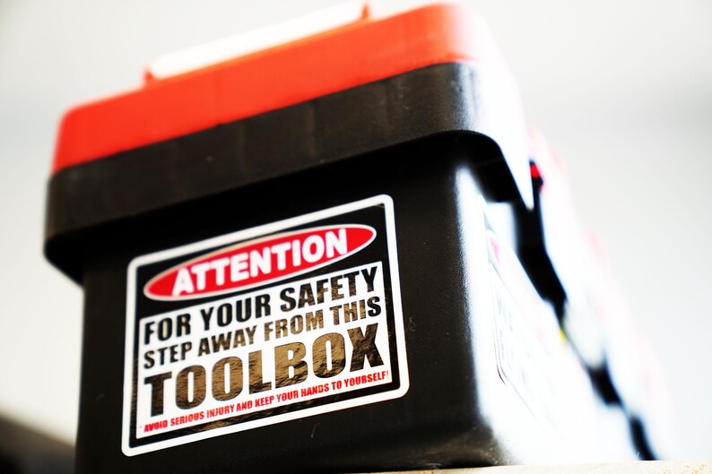 Tool Box Warning Sticker Step Away From My Toolbox Funny - Etsy