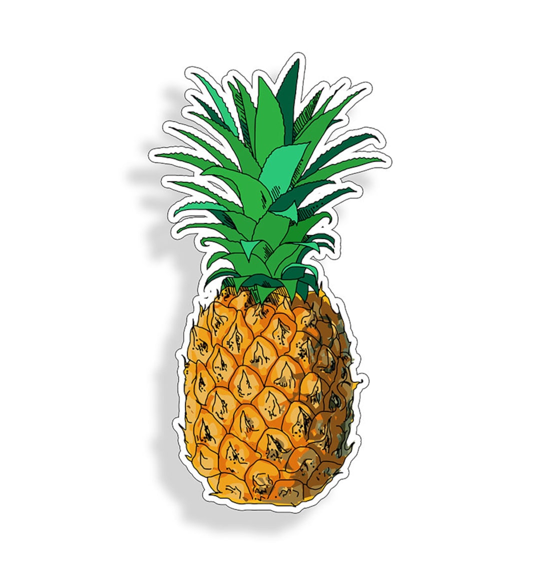 Pineapple Sticker Car Window Bumper Cooler Laptop Full Color Die Cut ...