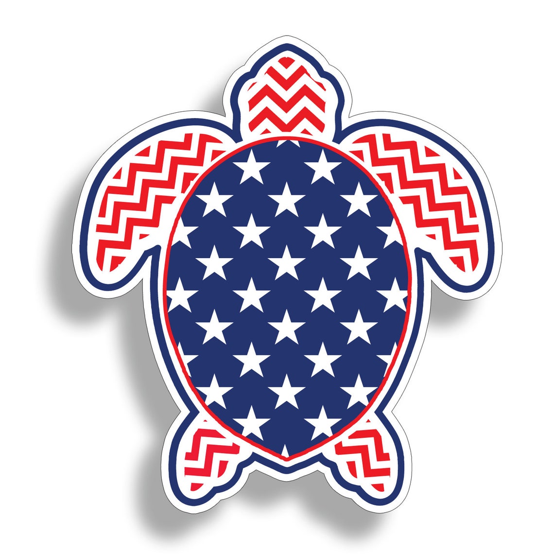 3 USA American Flag Sea Turtle Sticker Cup Laptop Cooler - Etsy