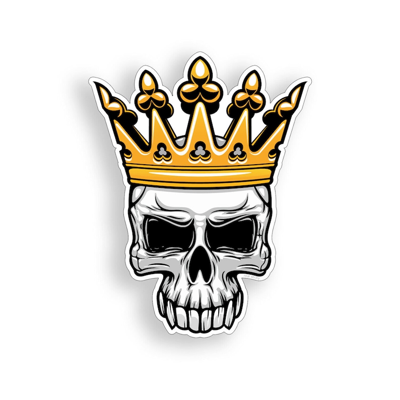 Crown Skull Royal Royalty King Graphic Cup Cooler Laptop Vintage Art ...