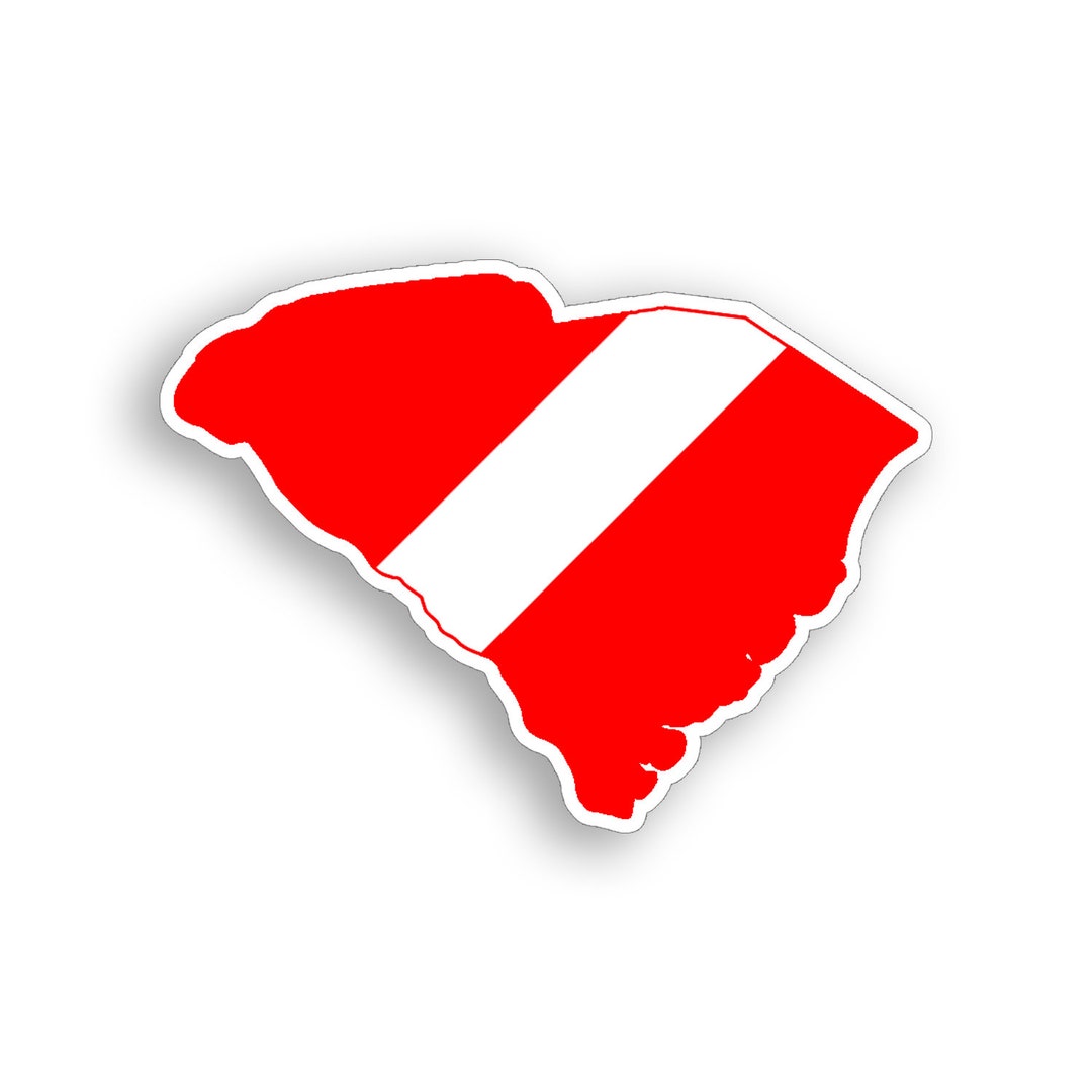 South Carolina Diver Down Sticker Printed Digital Vinyl Decal Ocean ...
