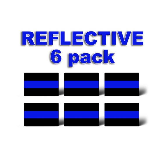 Reflective Mini Blue Line Sticker Police USA Flag LEO Sheriff | Etsy