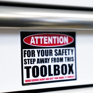 Tool Box Warning Sticker Step Away From My Toolbox Funny Custom Printed ...