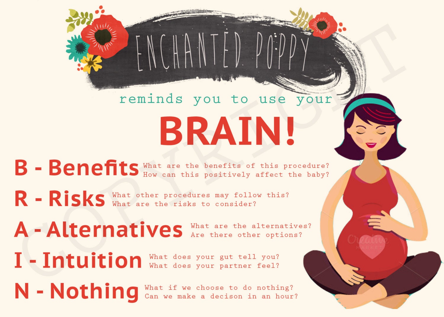 DIGITAL: BRAIN Acronym Postcard - Etsy