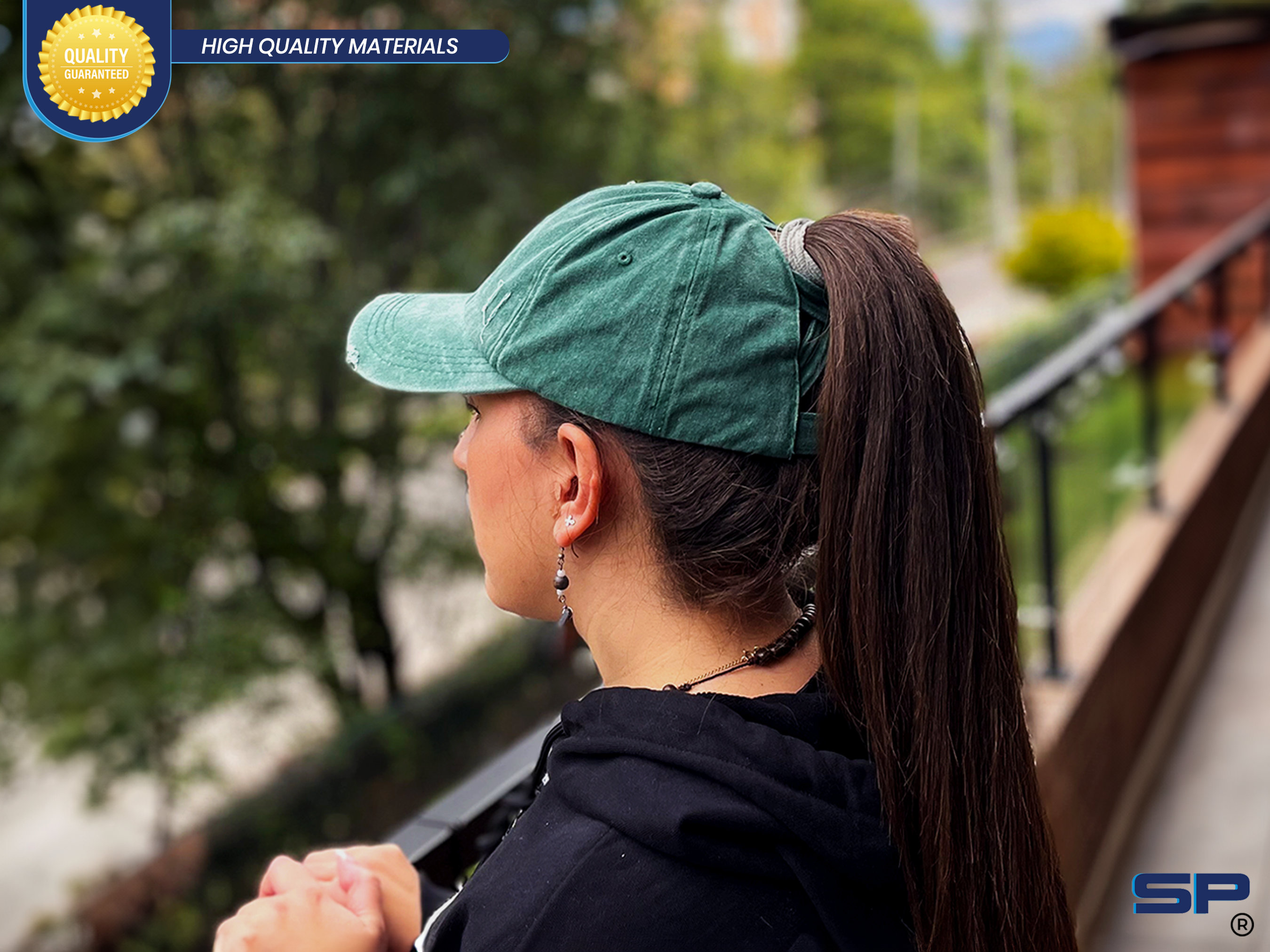 High Ponytail Hat Ponytail Ball Cap Embroidered Hat Ponytailcap Girls ...