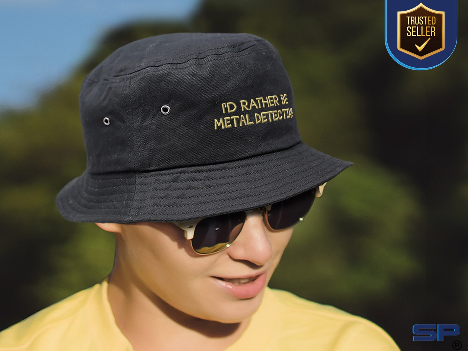 Bucket Hat Bucket Hats for Men Fisher Hat I'D Rather Be Metal Detecting ...