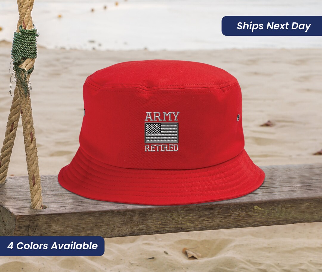 Bucket Hat Bucket Hats for Men Fisher Hat Us Army Retired Embroidery ...