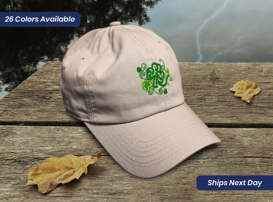 Soft Baseball Cap Embroidered Dad Hat Celtic Shamrocks Symbol ...